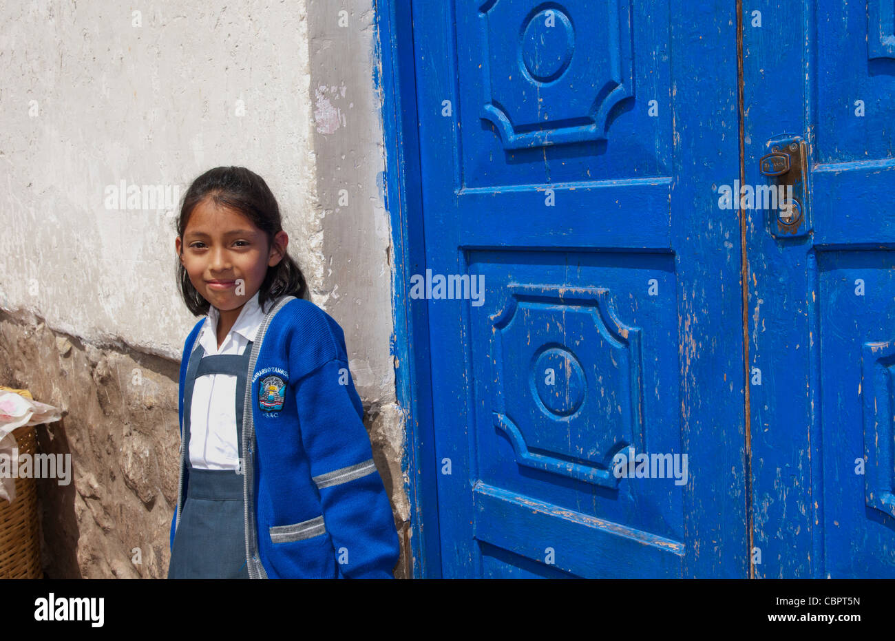 Peru school uniform hi-res stock photography and images - Alamy