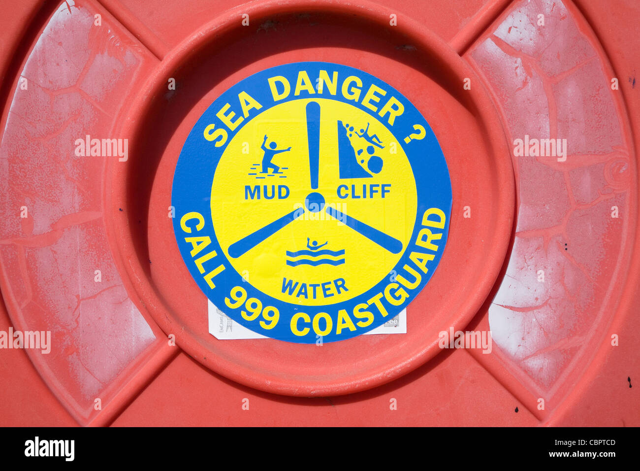 Sea danger red rescue Coastguard buoy details Stock Photo - Alamy