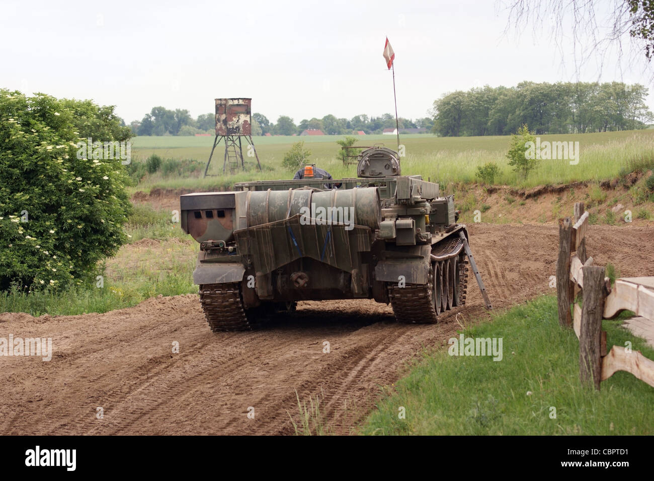 old tank of the "Nationale Volksarmee" in Germany, now used for a ...