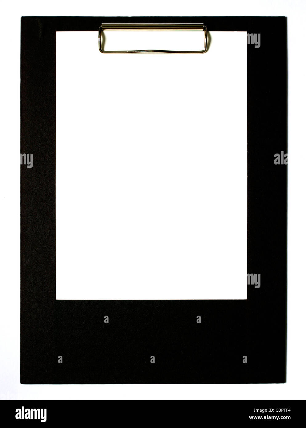 Clipboard with white paper Stock Photo - Alamy