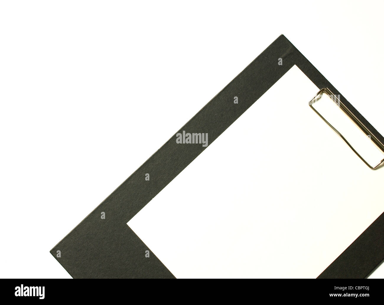 Clipboard with white paper Stock Photo - Alamy