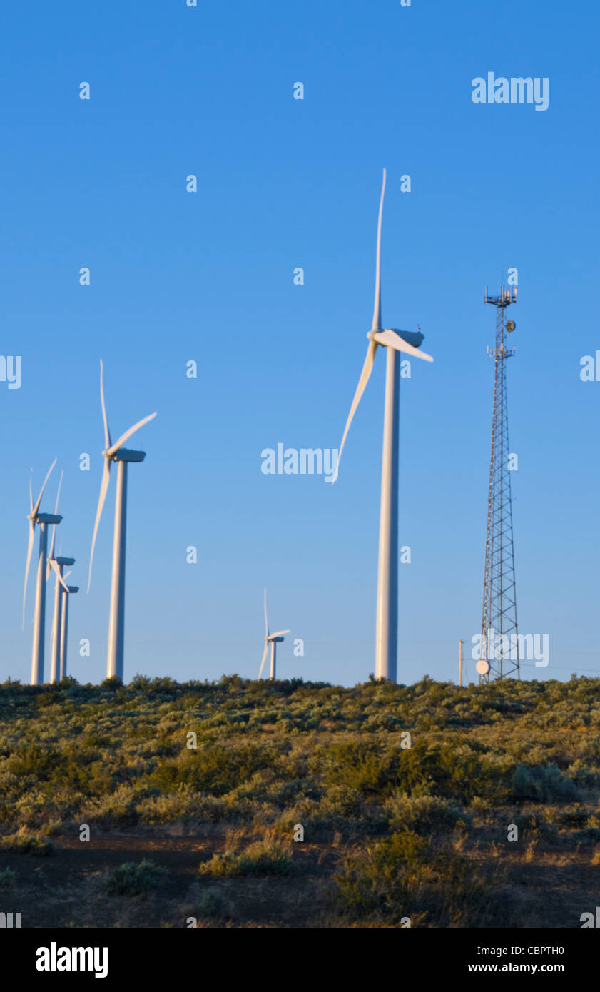 Wind Power in Pacific Northwest USA east of Seattle, Washington Stock ...