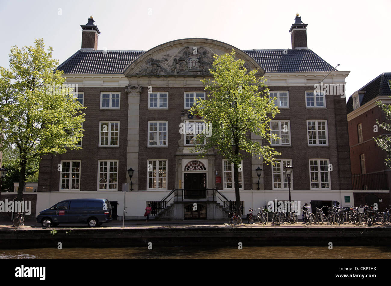 View of canalside building Amsterdam Stock Photo - Alamy