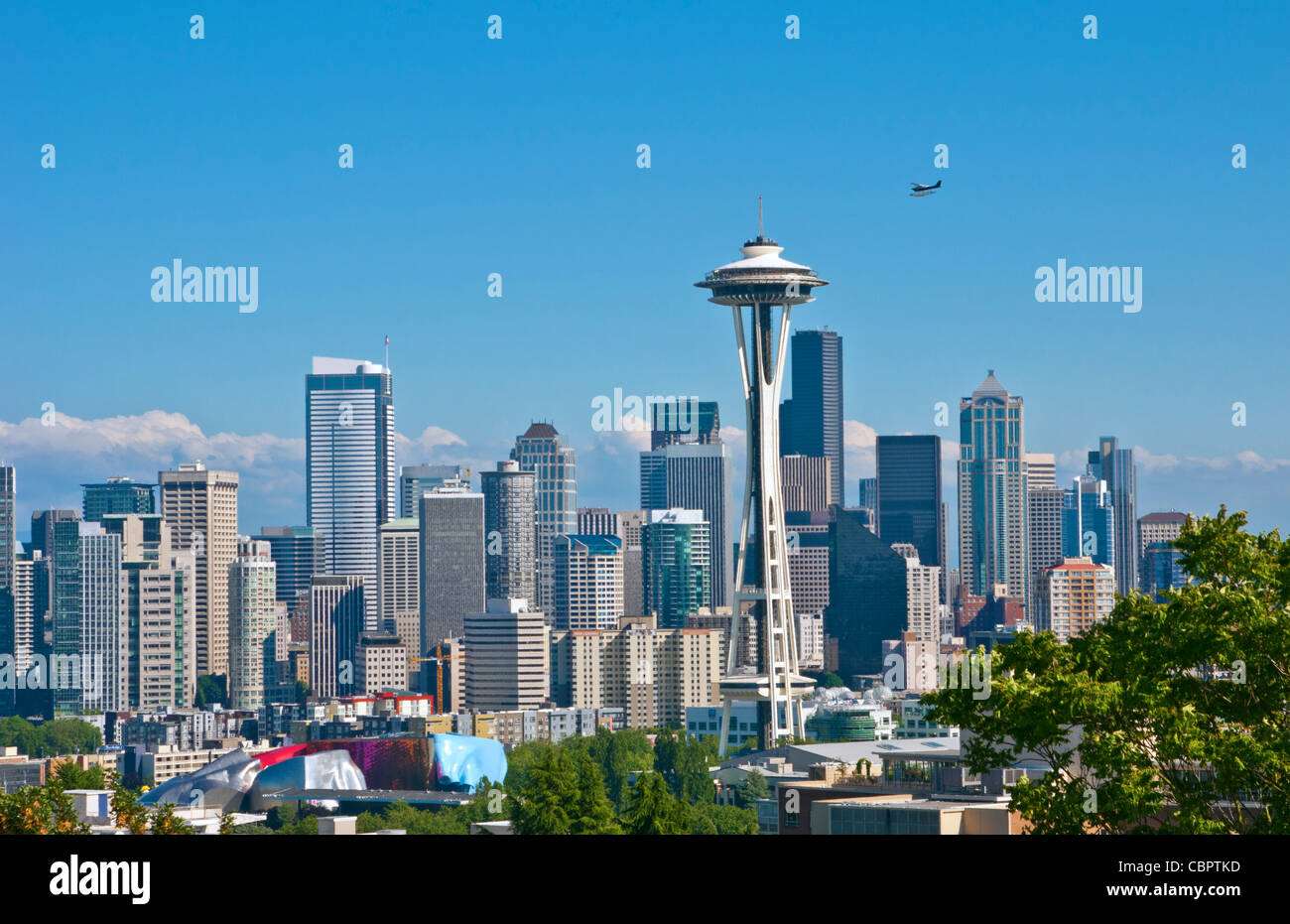 Seattle, Washington skyline from Queen Anne's Hill in 2011 Stock Photo ...