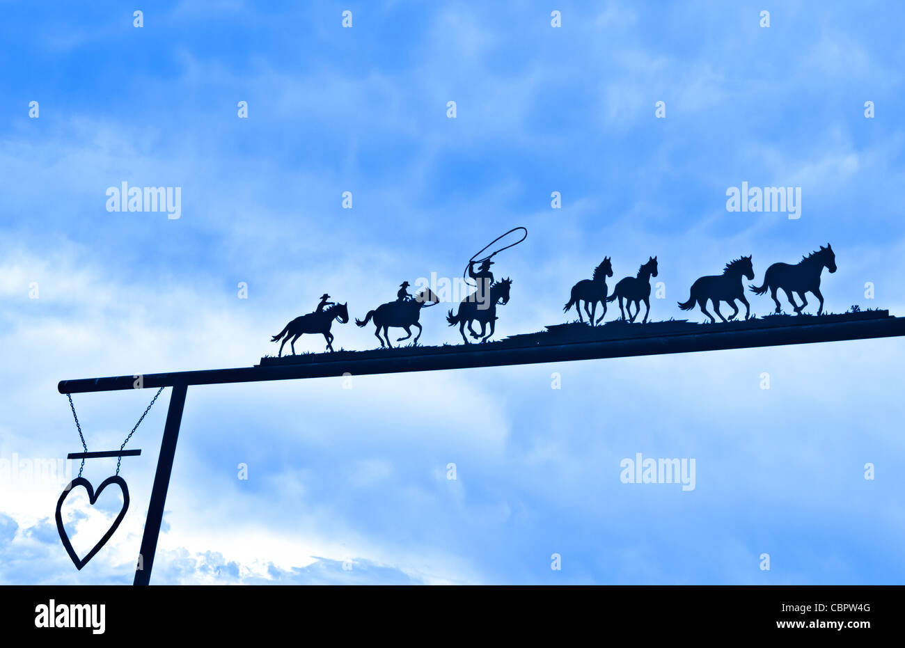 Ranch silhouettes hi-res stock photography and images - Alamy
