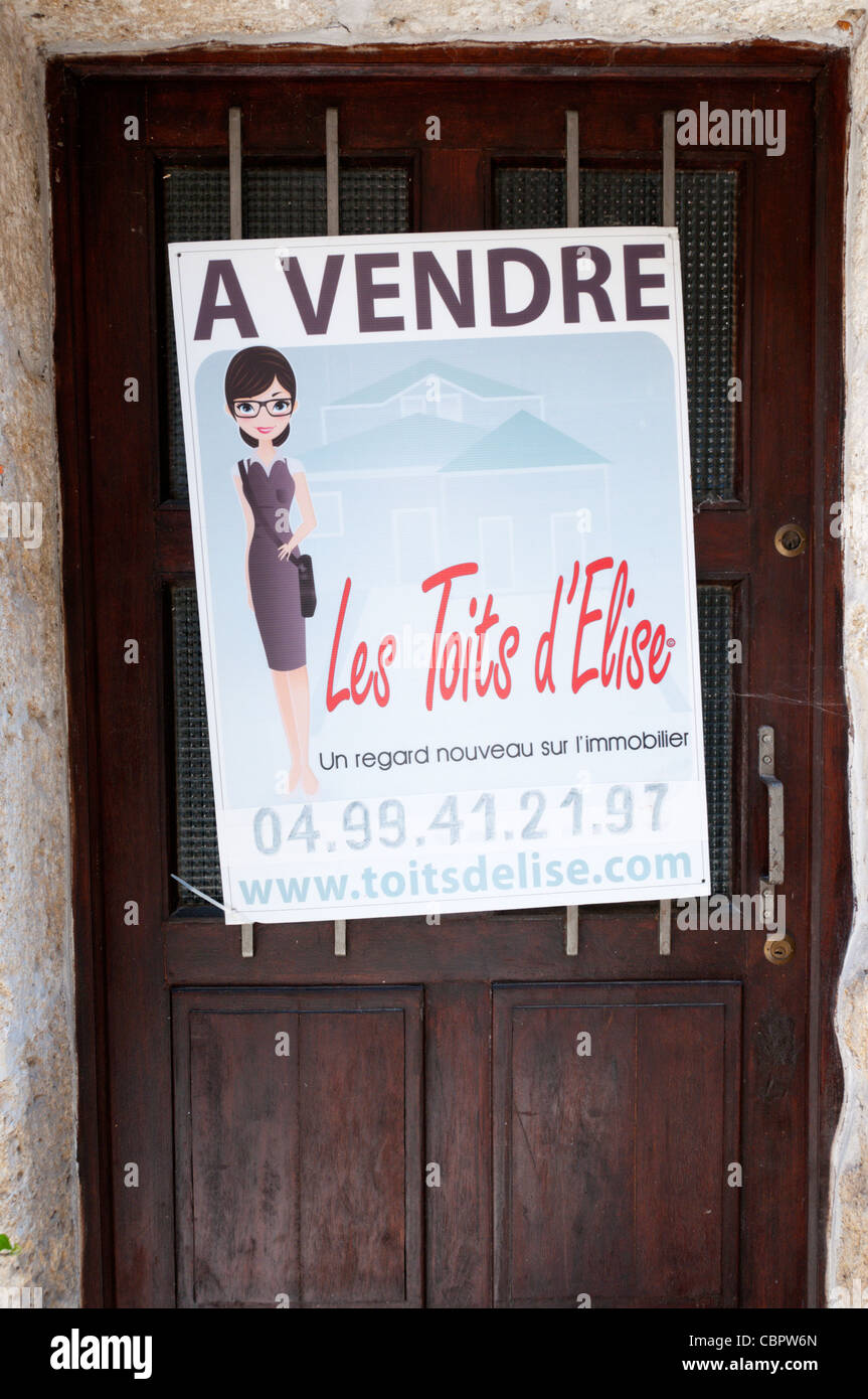 French house sale sign hi-res stock photography and images - Alamy