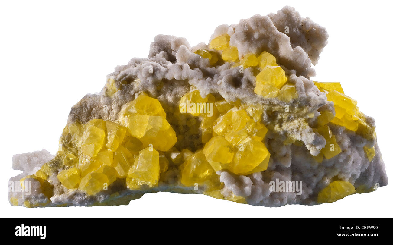 Sulfur minerals Cut Out Stock Images & Pictures - Alamy