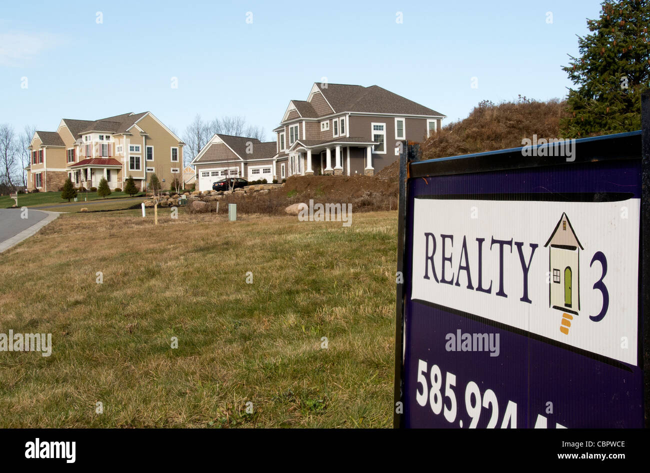 New houses in subdivision Stock Photo - Alamy