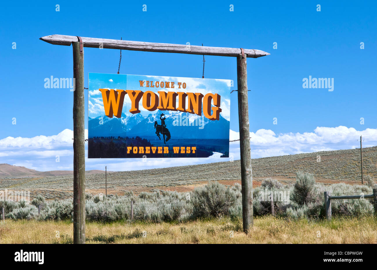 Wyoming sign hi-res stock photography and images - Alamy