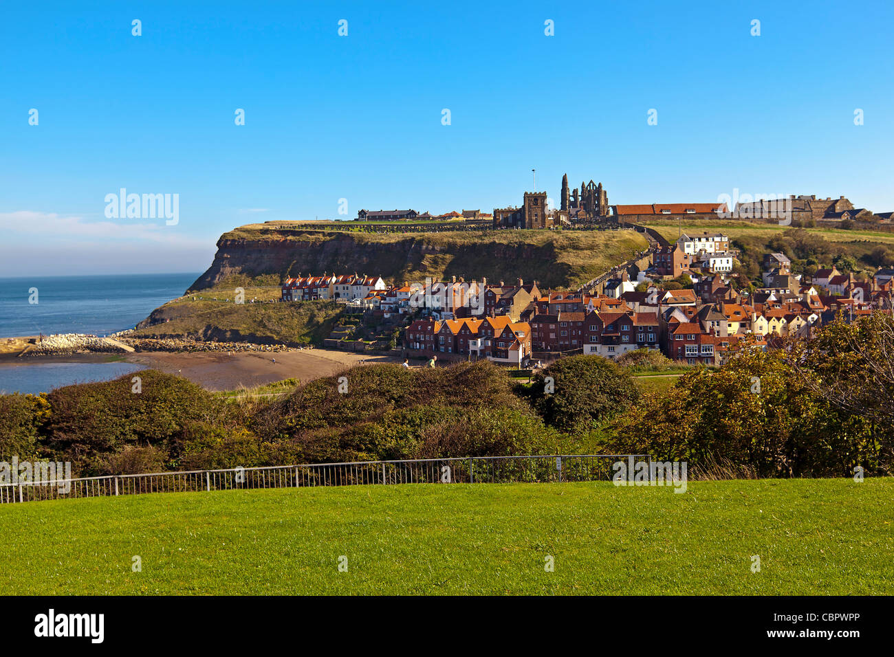 The East Cliff at Whitby Stock Photo - Alamy