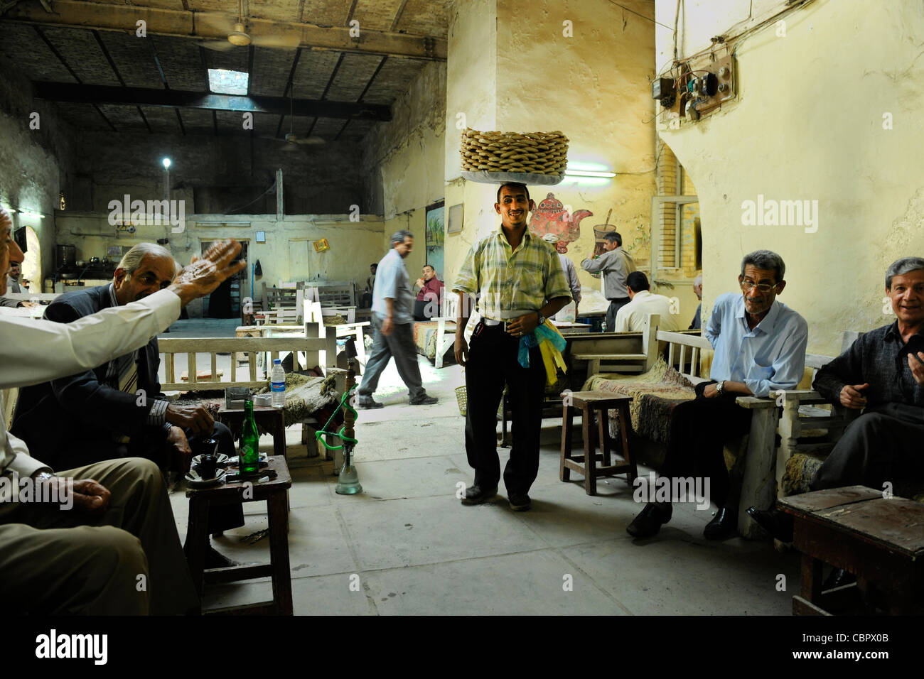 A traditional tea (chai) house with a 500 year history in Baghdad, Iraq ...