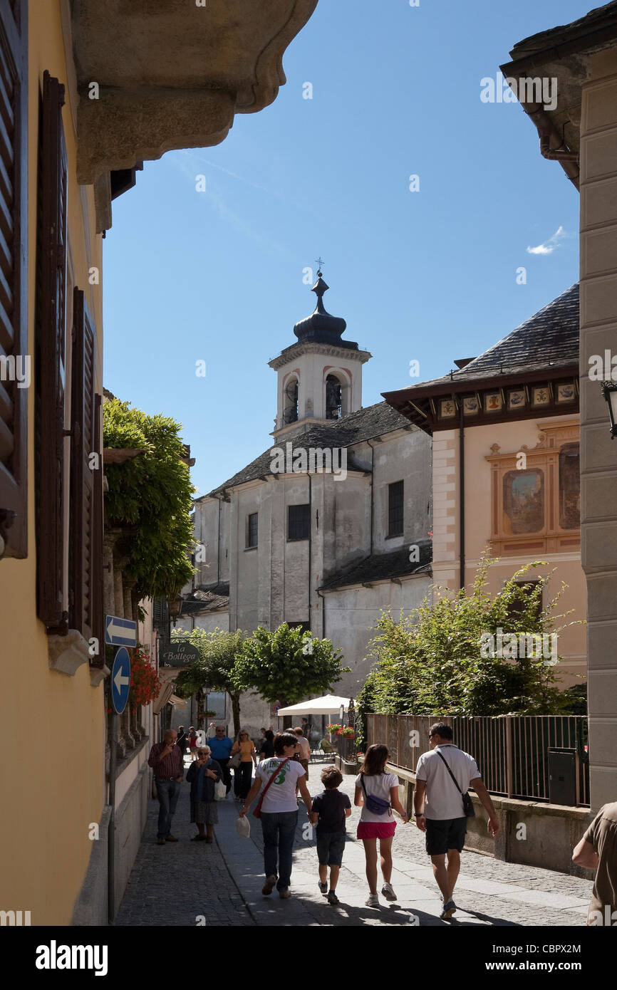 Street scene in the Comune di Santa Maria Maggiore, Piedmont, Valle ...
