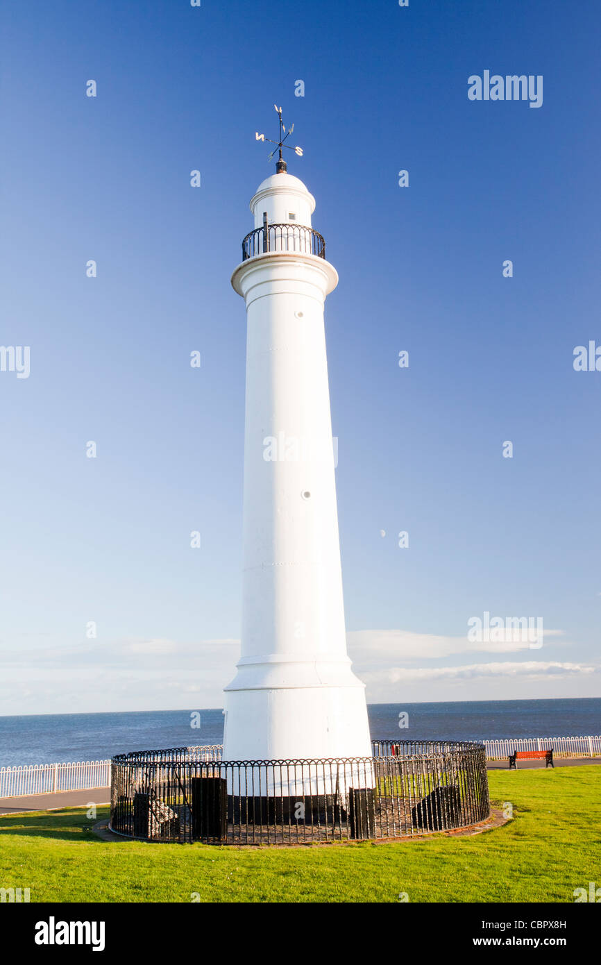Seaburn Park Lighthouse north of Sunderland on the North East coast, UK ...