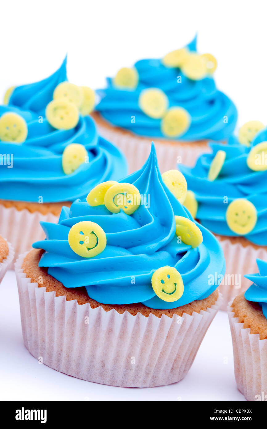 Smiley face cupcakes Stock Photo - Alamy