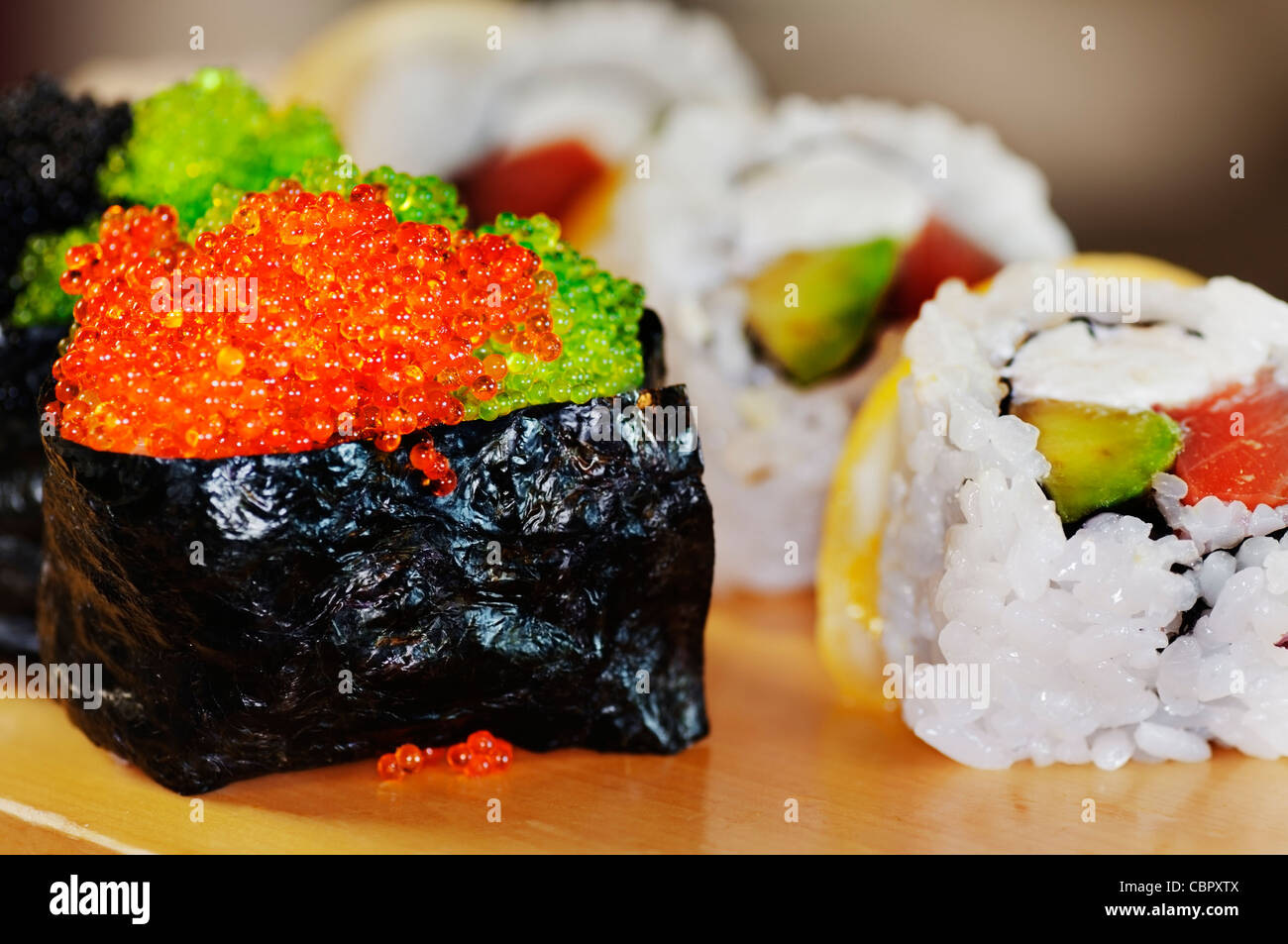 Fish roe tobiko hi-res stock photography and images - Alamy
