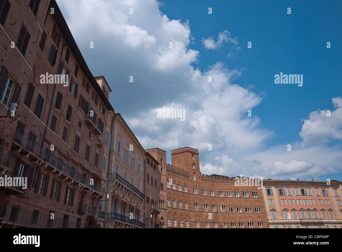Example of Italian architecture with a view of the tops of buildings in ...
