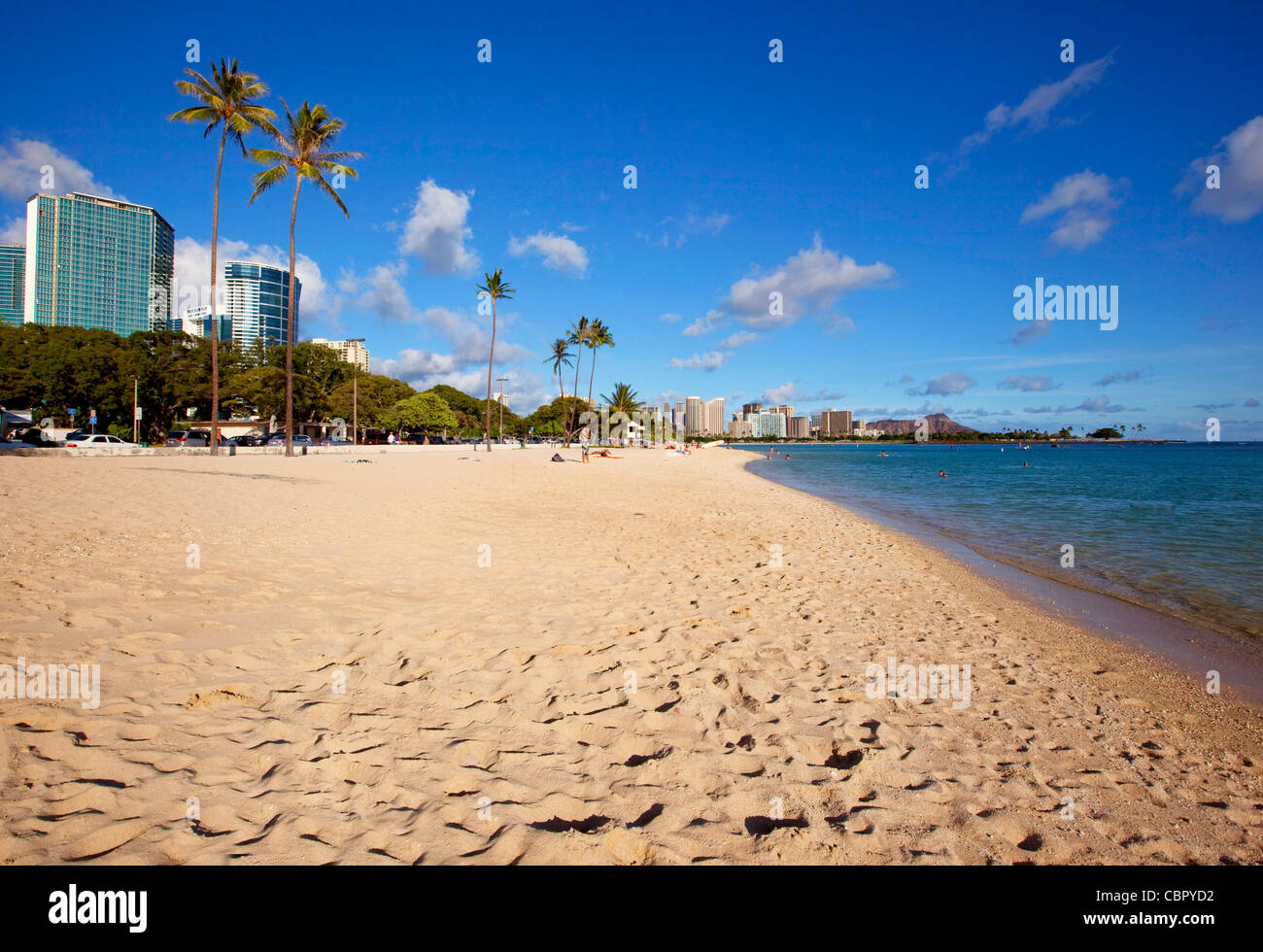 Ala Moana Beach Park, Waikiki, Honolulu, Oahu, Hawaii Stock Photo - Alamy