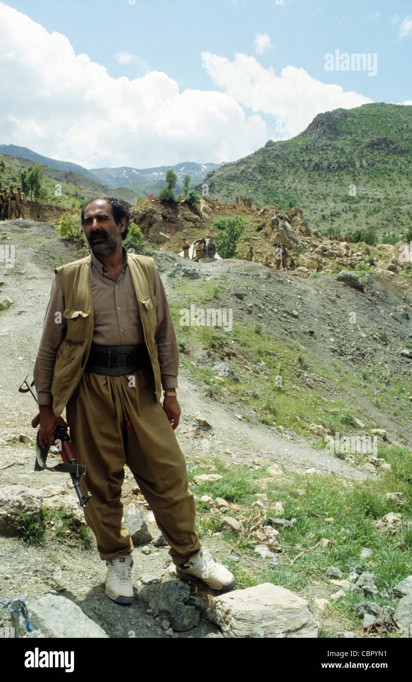 PKK Kurdistan Workers Party guerrillas in Zele, Iran-Iraq border area ...