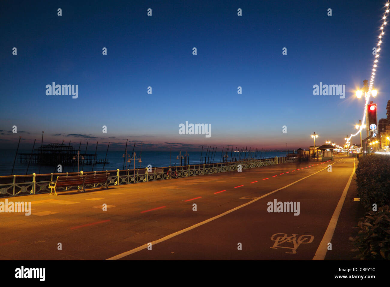 Brighton seafront night hi-res stock photography and images - Alamy