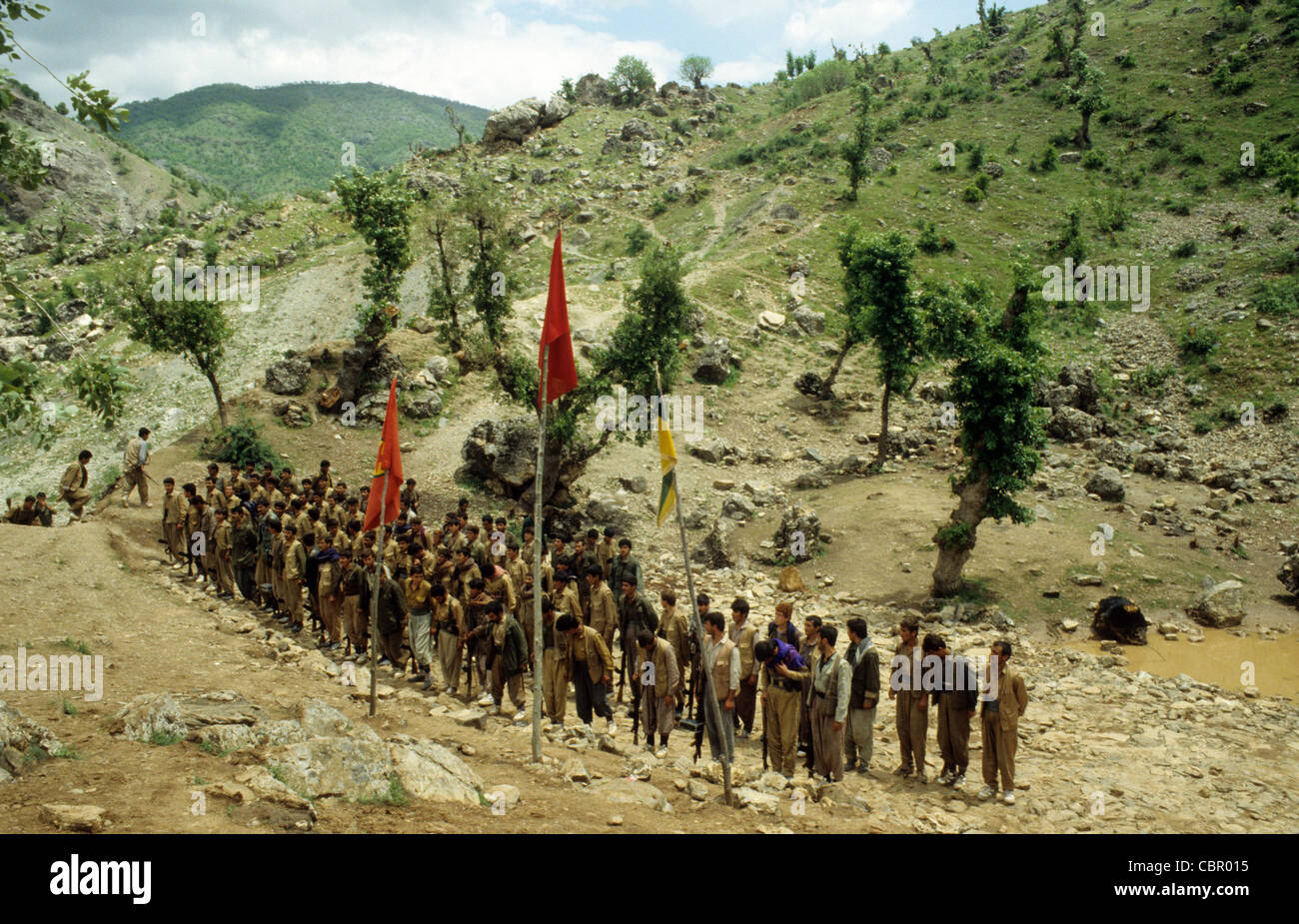 PKK Kurdistan Workers Party guerrillas in Zele Iran-Iraq border area ...