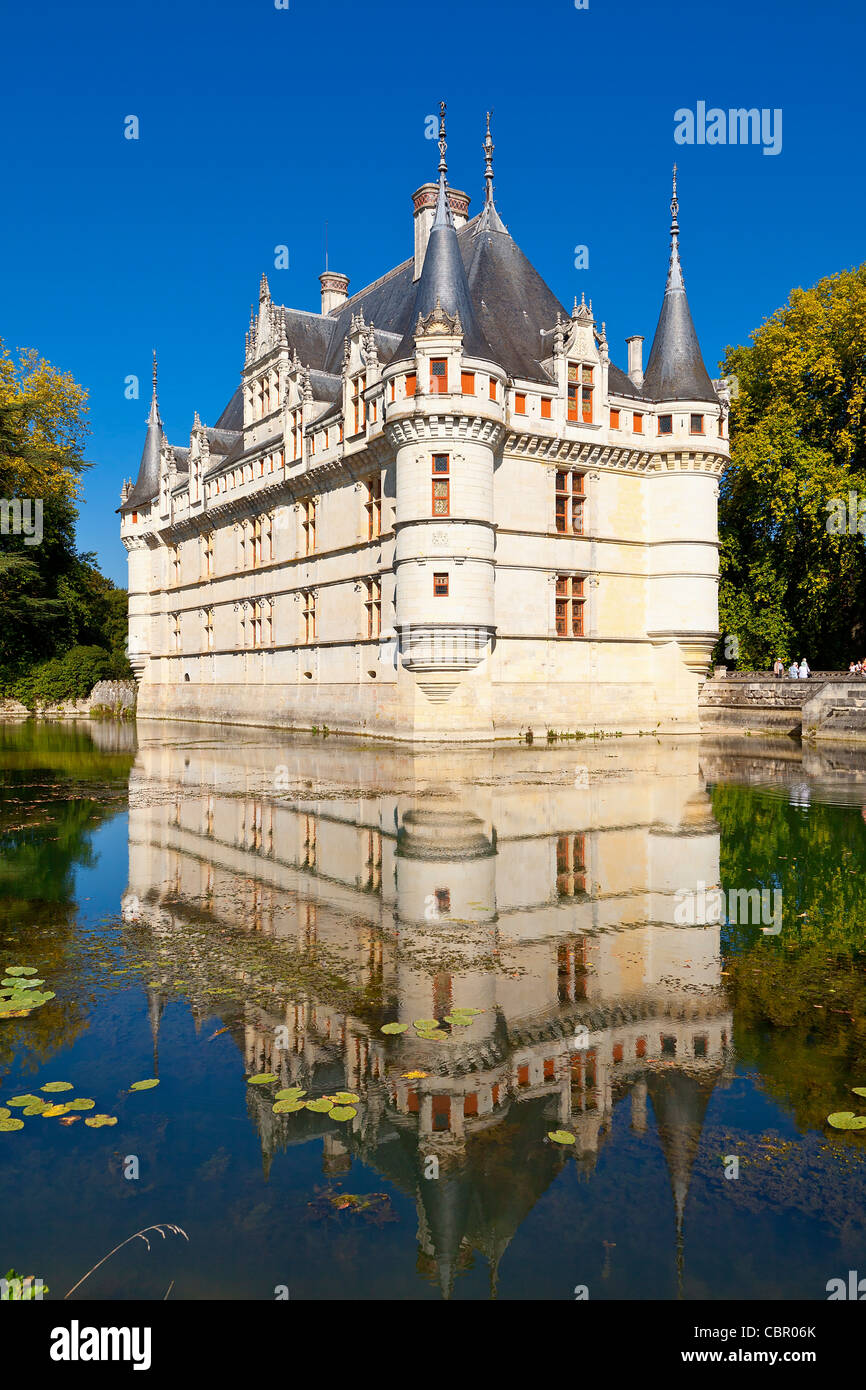 Loire Valley, Azay le Rideau Castle Stock Photo - Alamy