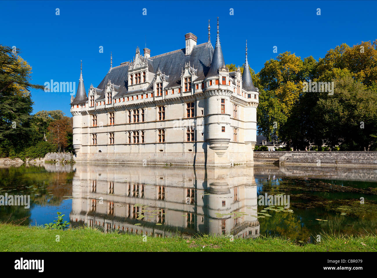 Loire Valley, Azay le Rideau Castle Stock Photo - Alamy