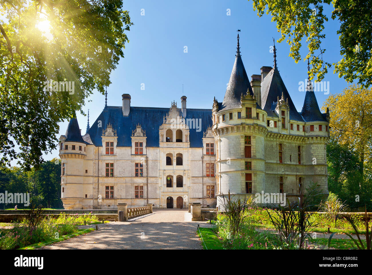 Loire Valley, Azay le Rideau Castle Stock Photo - Alamy