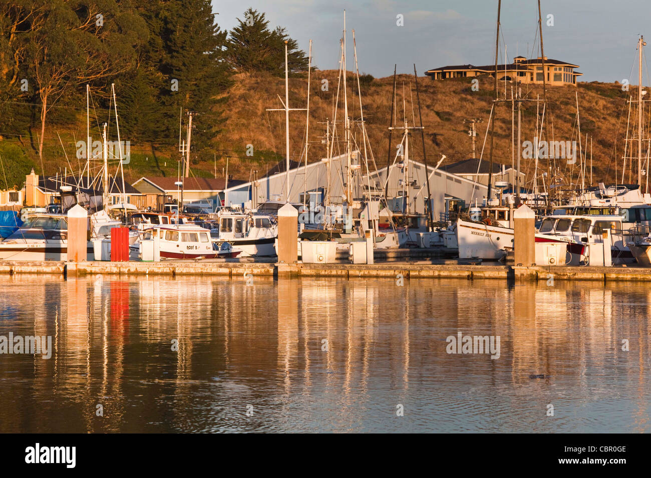 USA, California, Northern California, North Coast, Bodega Bay, boats ...