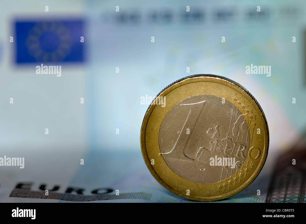 One Euro coin Stock Photo - Alamy