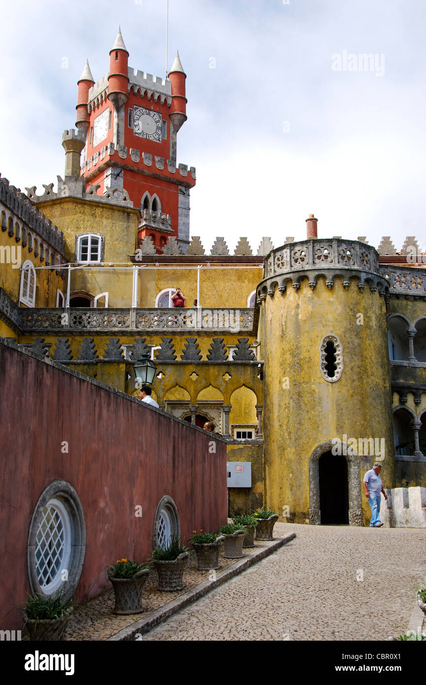 Pena National Palace, Sintra, Portugal. The palace is a UNESCO World ...