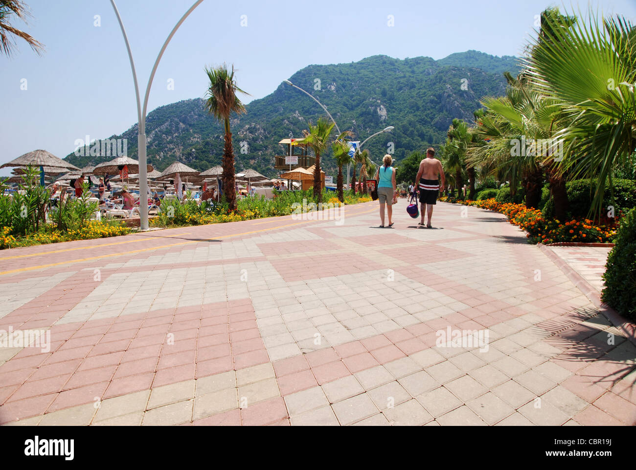 Promenade in Icmeler Turkey Europe Stock Photo - Alamy