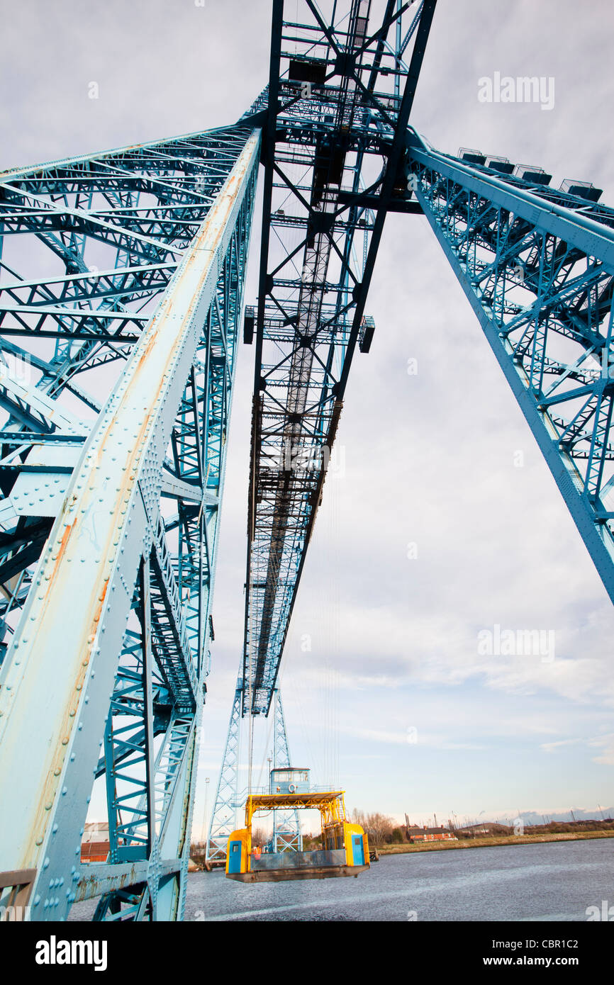 The Transporter Bridge, the iconic blue bridge over the River Tees in ...