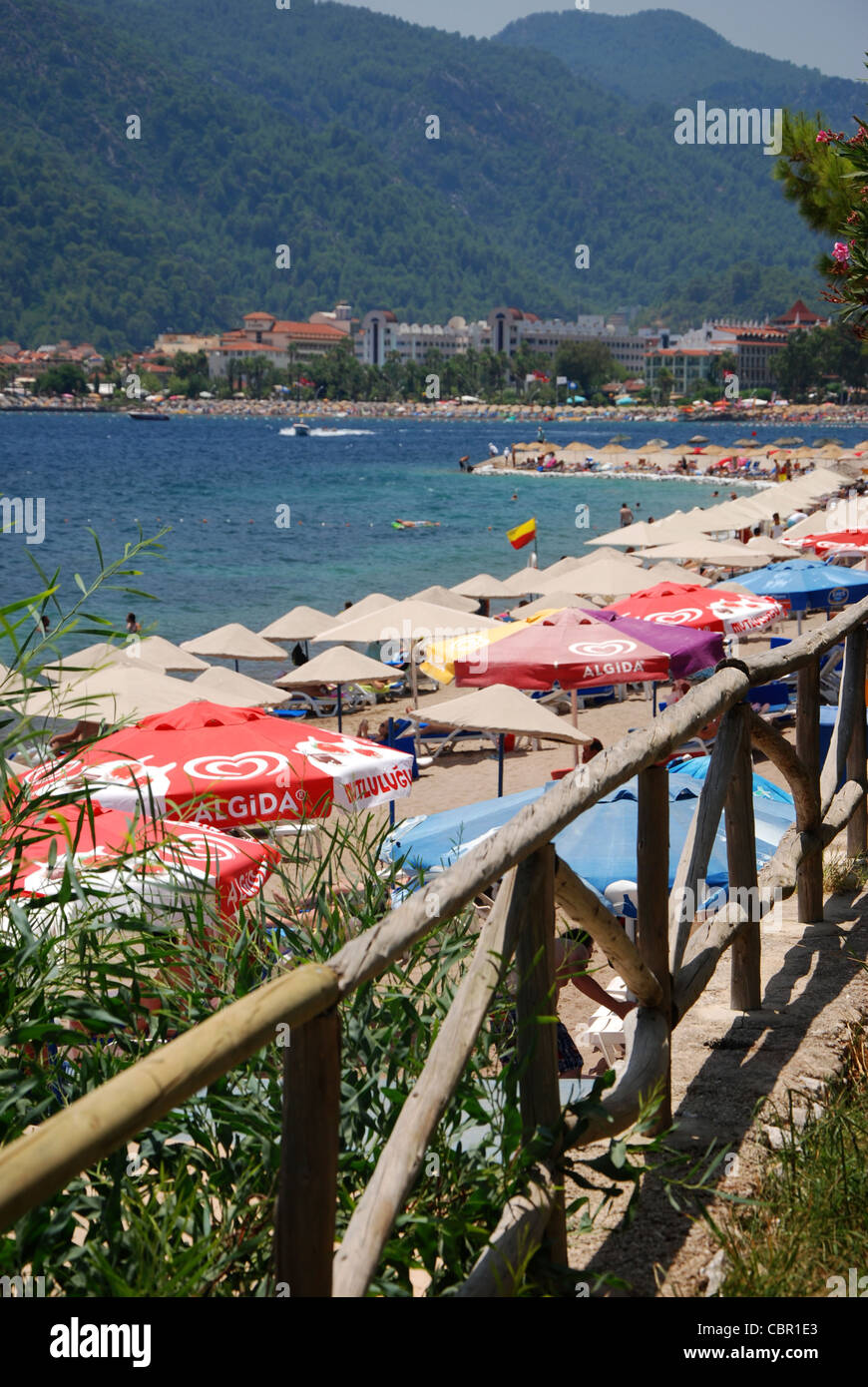 Beach in Icmeler Turkey Europe Stock Photo - Alamy