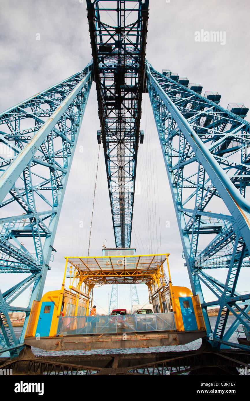 The Transporter Bridge, the iconic blue bridge over the River Tees in ...