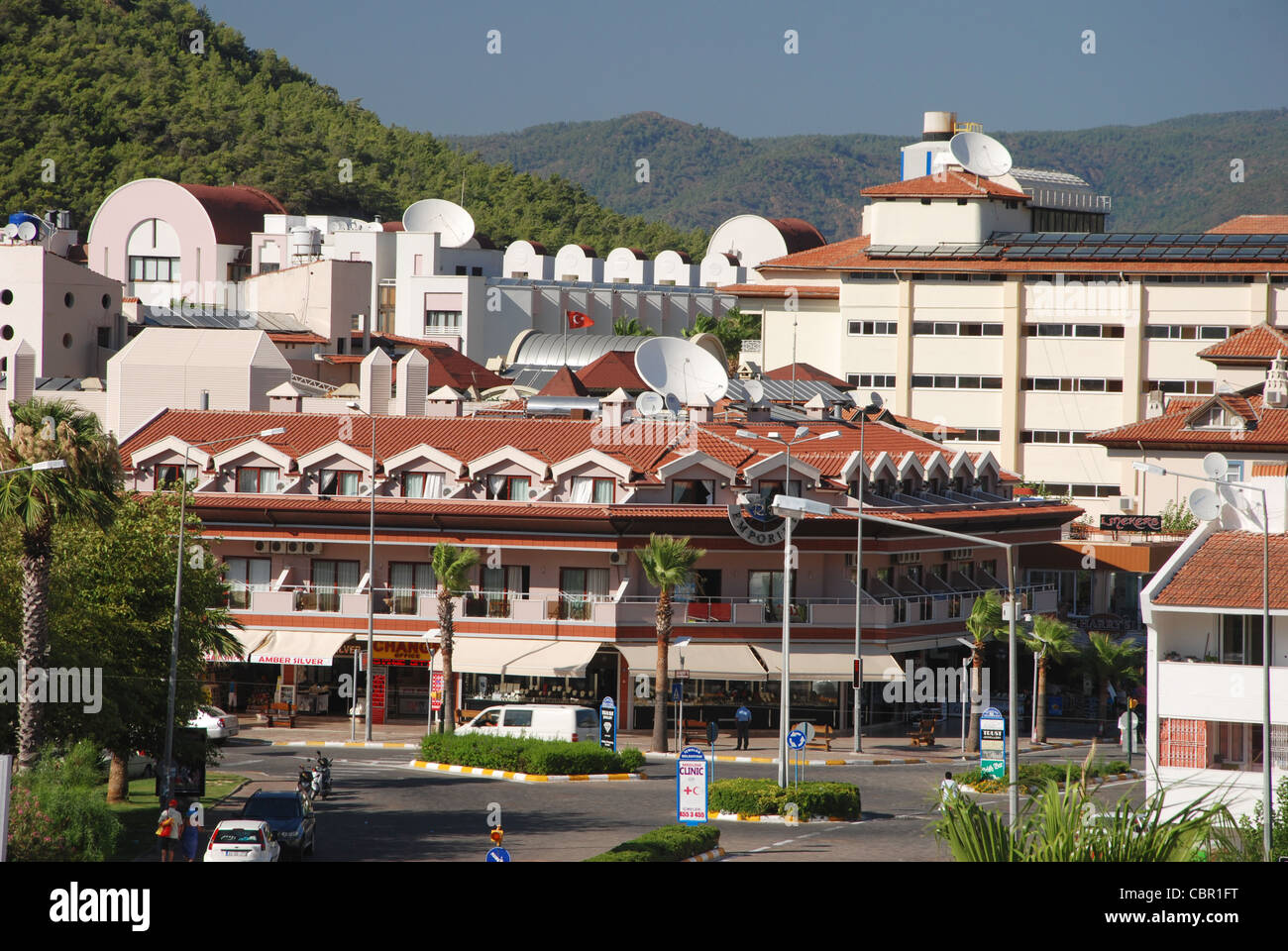 Street scene in Icmeler Turkey Europe Stock Photo - Alamy