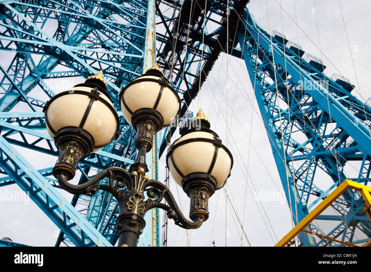 The Transporter Bridge, the iconic blue bridge over the River Tees in ...
