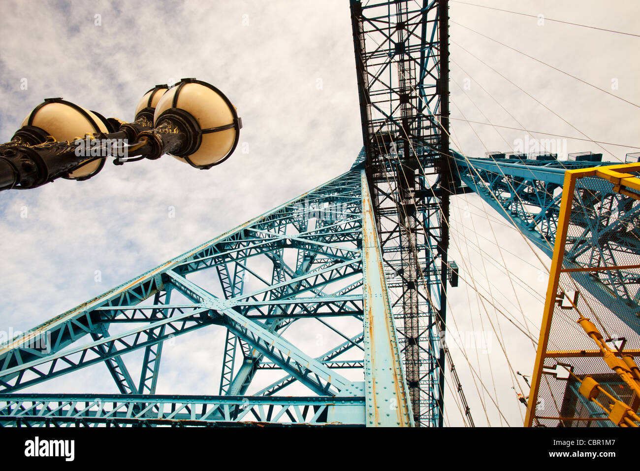 The Transporter Bridge, the iconic blue bridge over the River Tees in ...