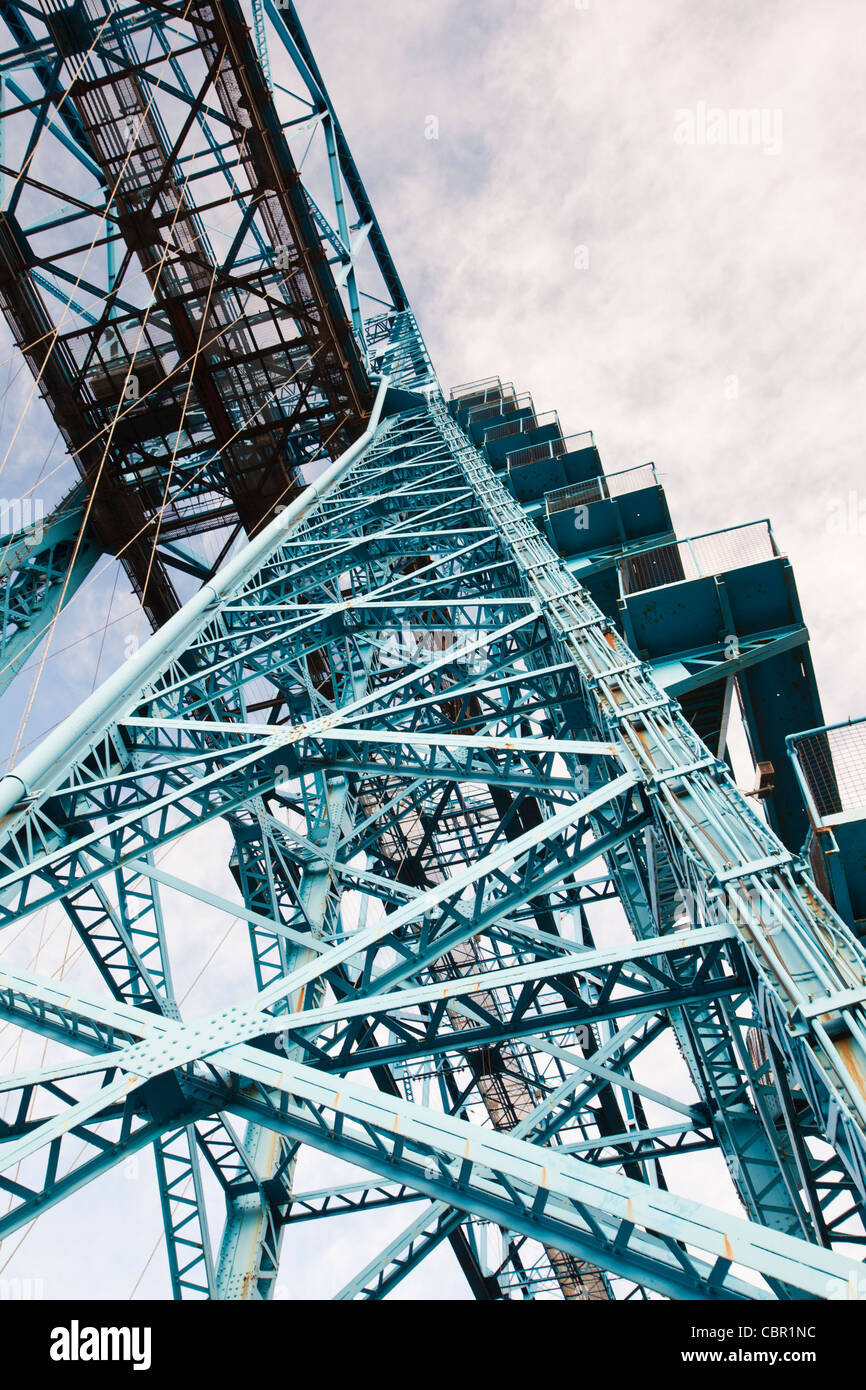 The Transporter Bridge, the iconic blue bridge over the River Tees in ...