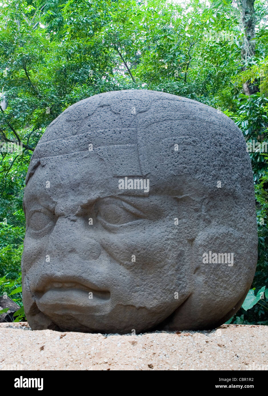 Olmec sculpture from the La Venta Ruin Site displayed at the Parque ...