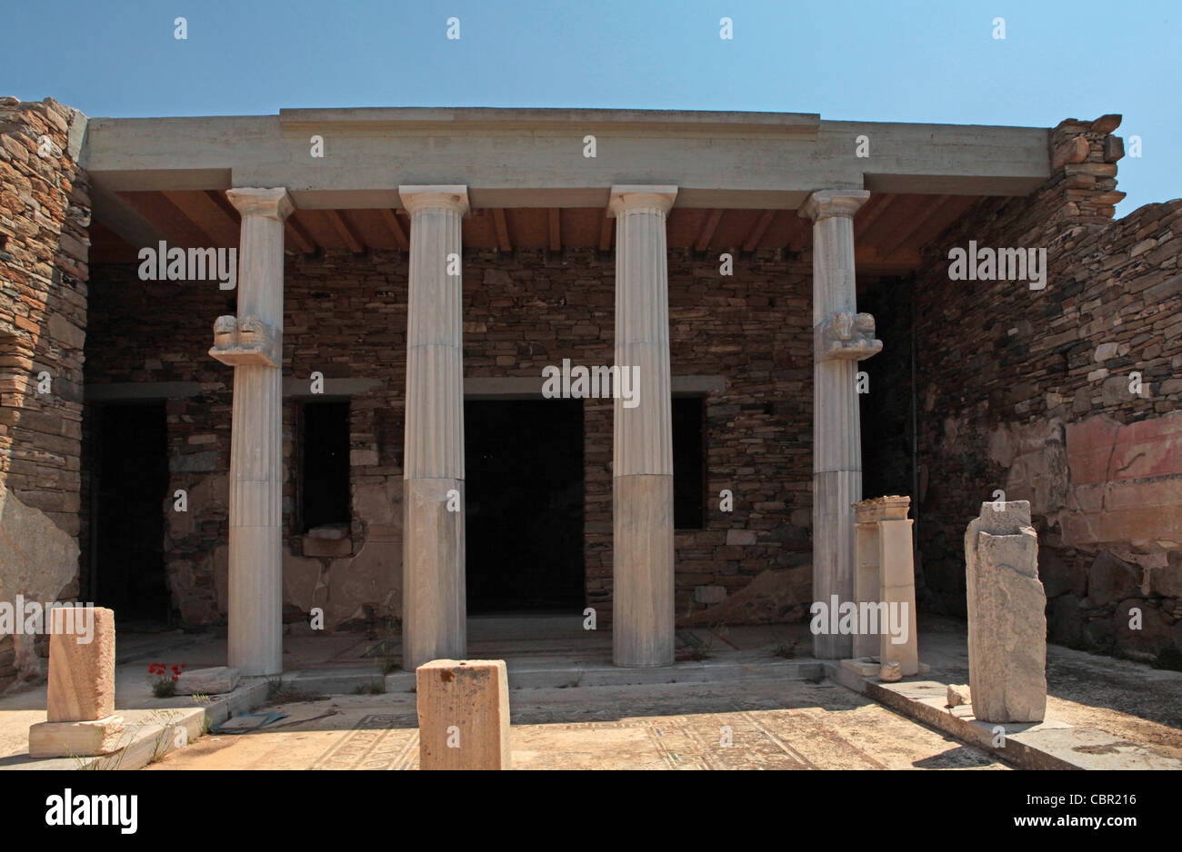 Ancient building on Delos Greek island Stock Photo - Alamy