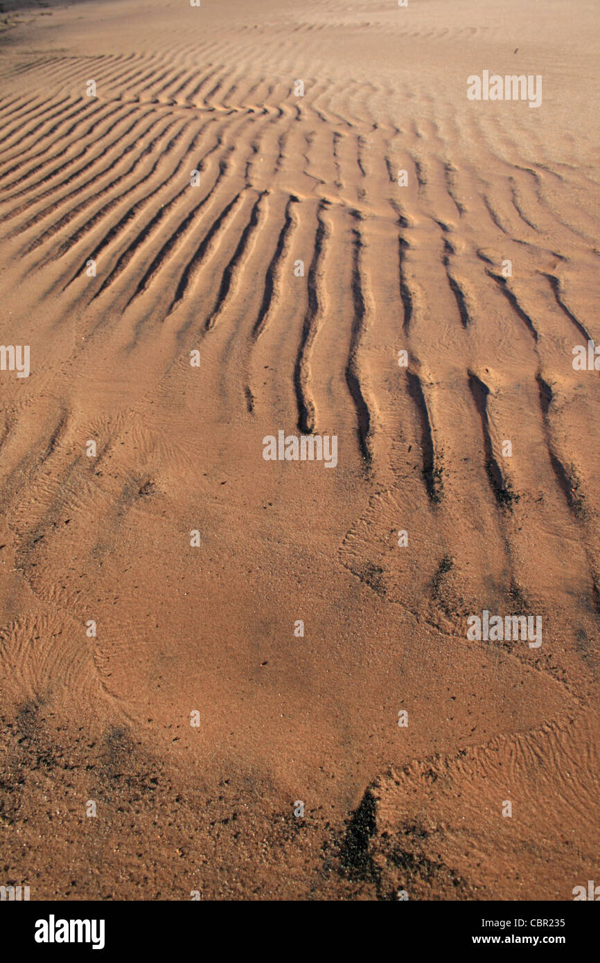 vertical image of beach surface with ripples from small waves Stock ...