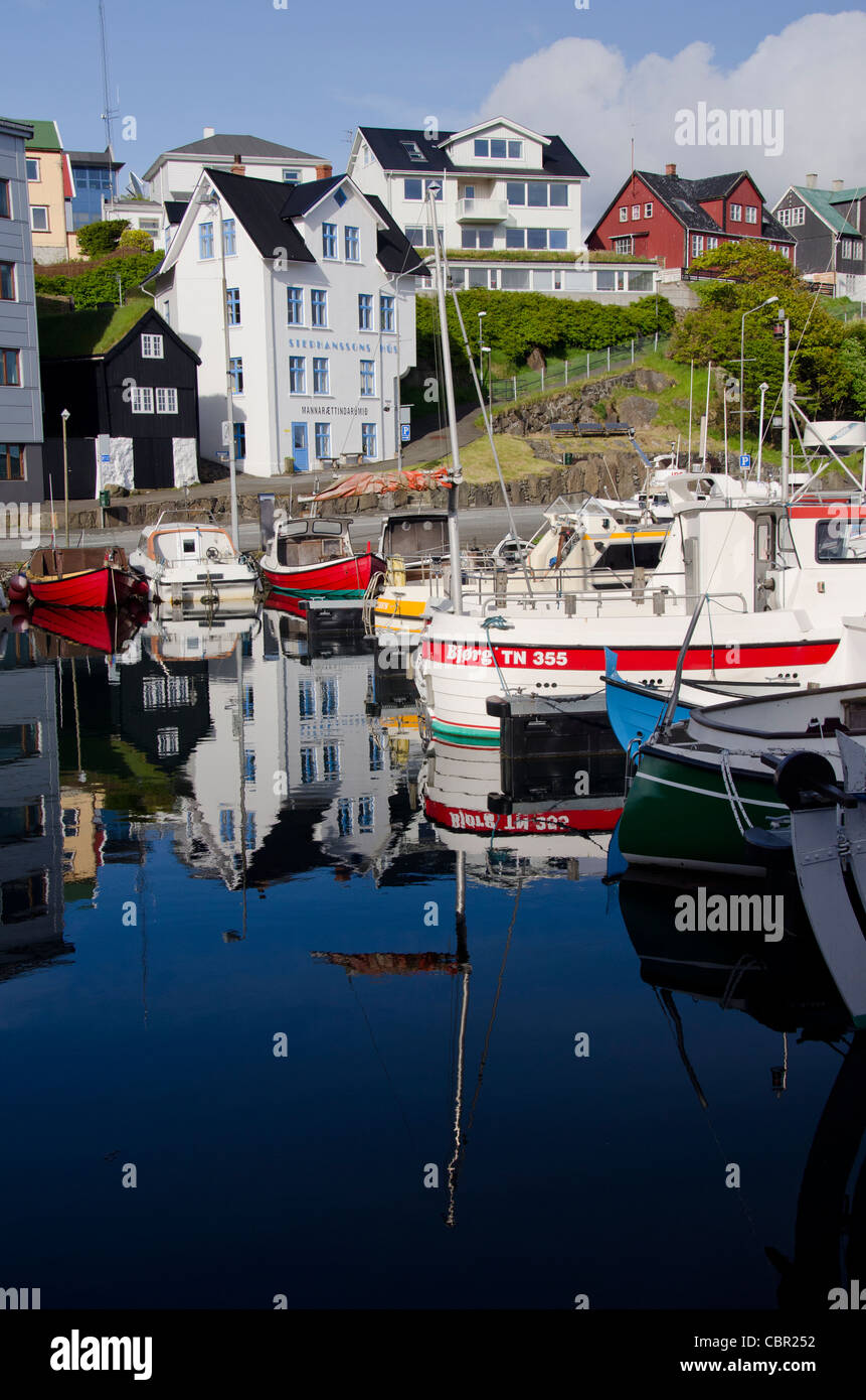 Kingdom of Denmark, North Atlantic, Faroe Islands. Capital and port ...