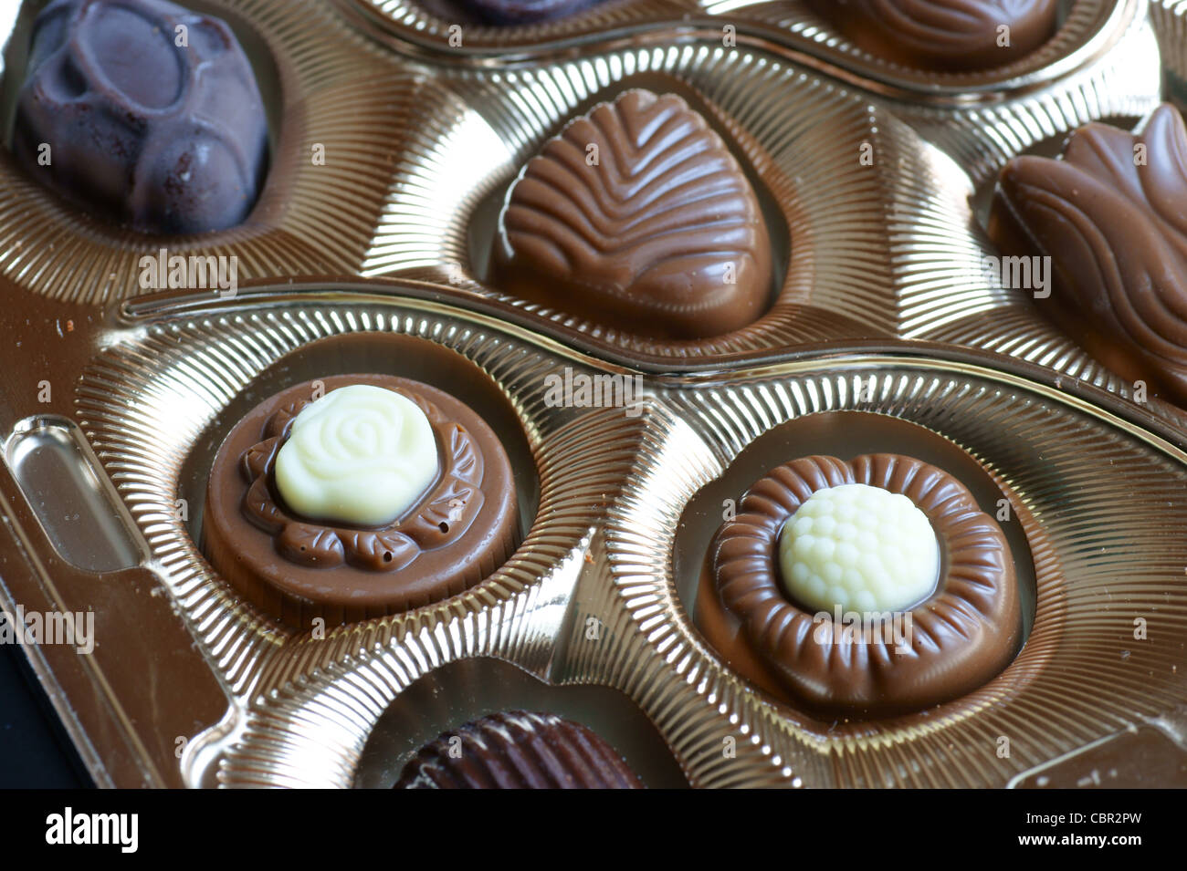 chocolate pralines candy Stock Photo - Alamy