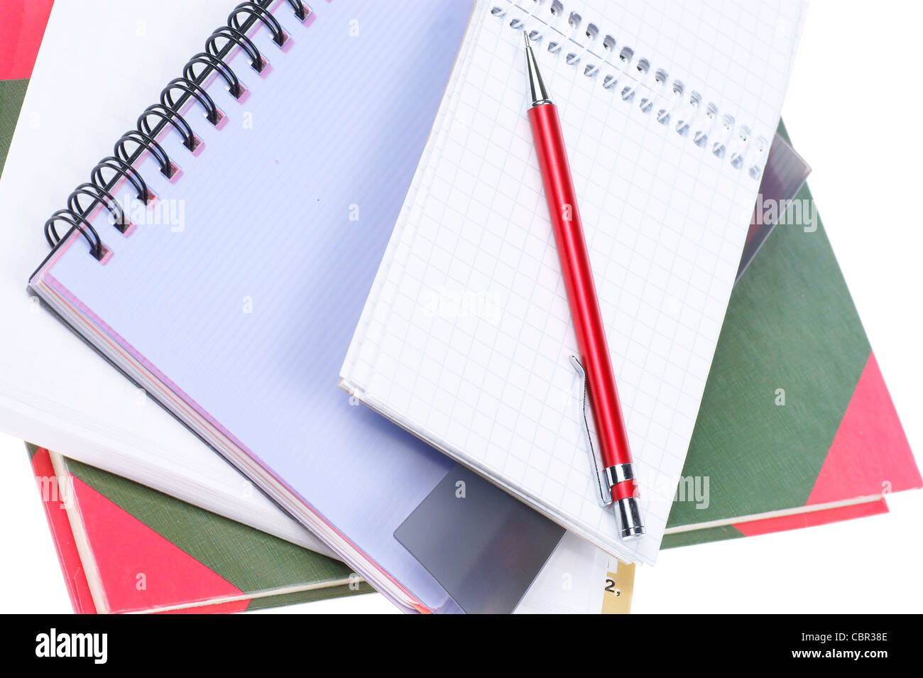 notebooks and pencils - school supplies Stock Photo - Alamy