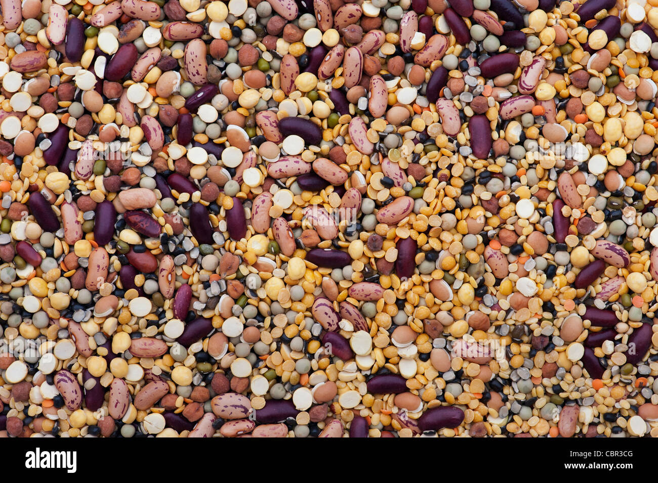 Pulses, seeds, beans and lentils mixture Stock Photo - Alamy