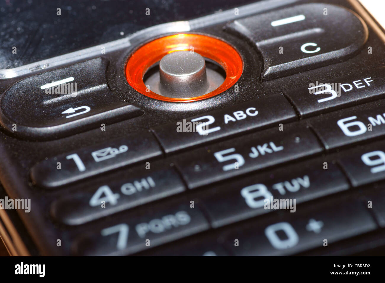 Mobile phone keypad, joystick close up / macro Stock Photo - Alamy