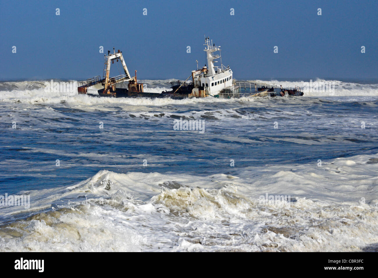Shipwreck Zeila near Henties Bay, Skeleton Coast, Namibia Stock Photo ...