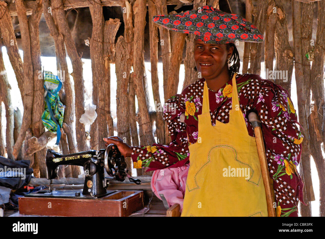 Herero woman in traditional dress, Damaraland, Namibia Stock Photo - Alamy