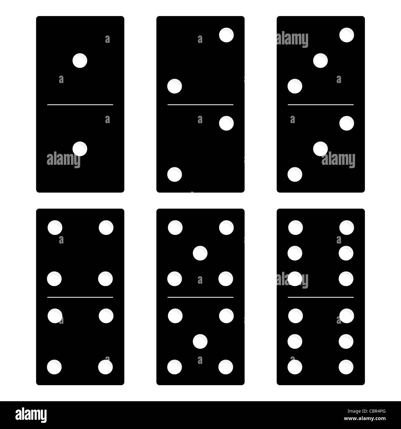 Domino black set vector illustration on white background Stock Photo ...