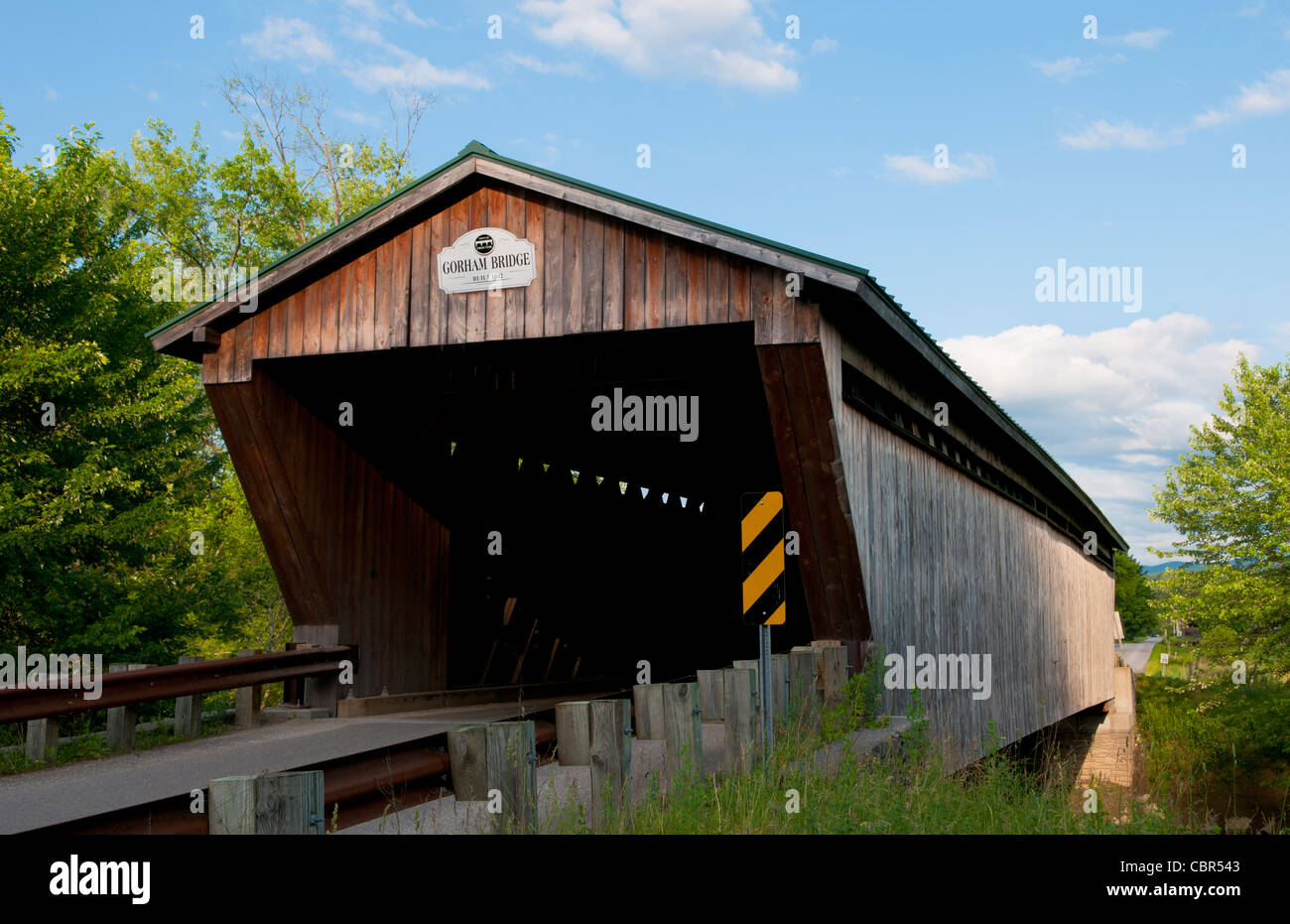 Covered Bridges of Vermont by river with rocks Gorham Bridge in ...